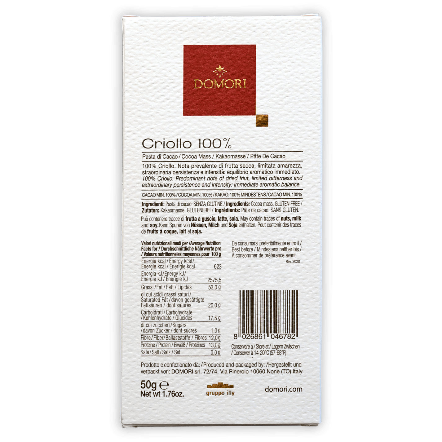 Domori Criollo 100% Cacao Chocolate Bar – Bar & Cocoa