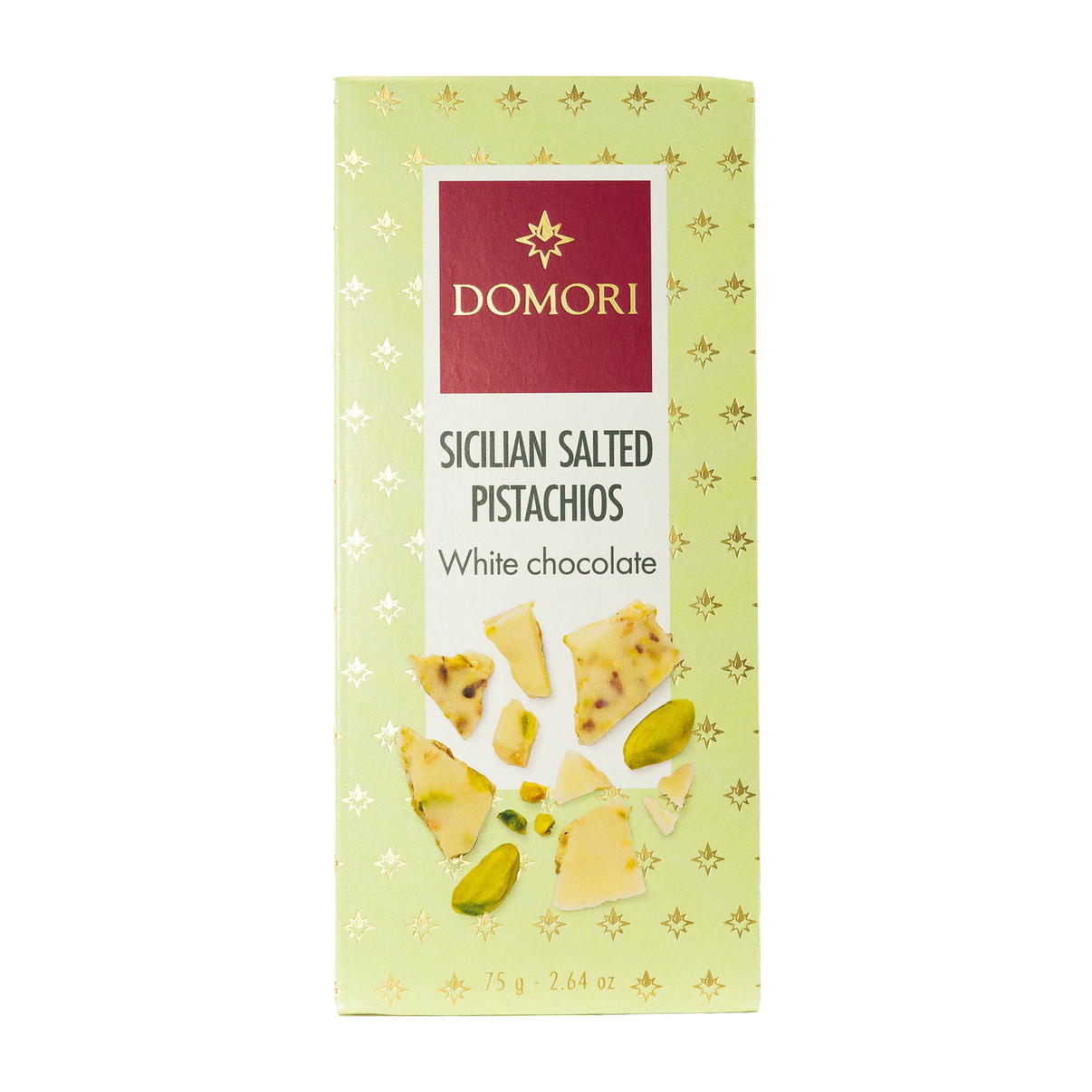 Domori White Chocolate w/ Sicilian Pistachios – Bar & Cocoa