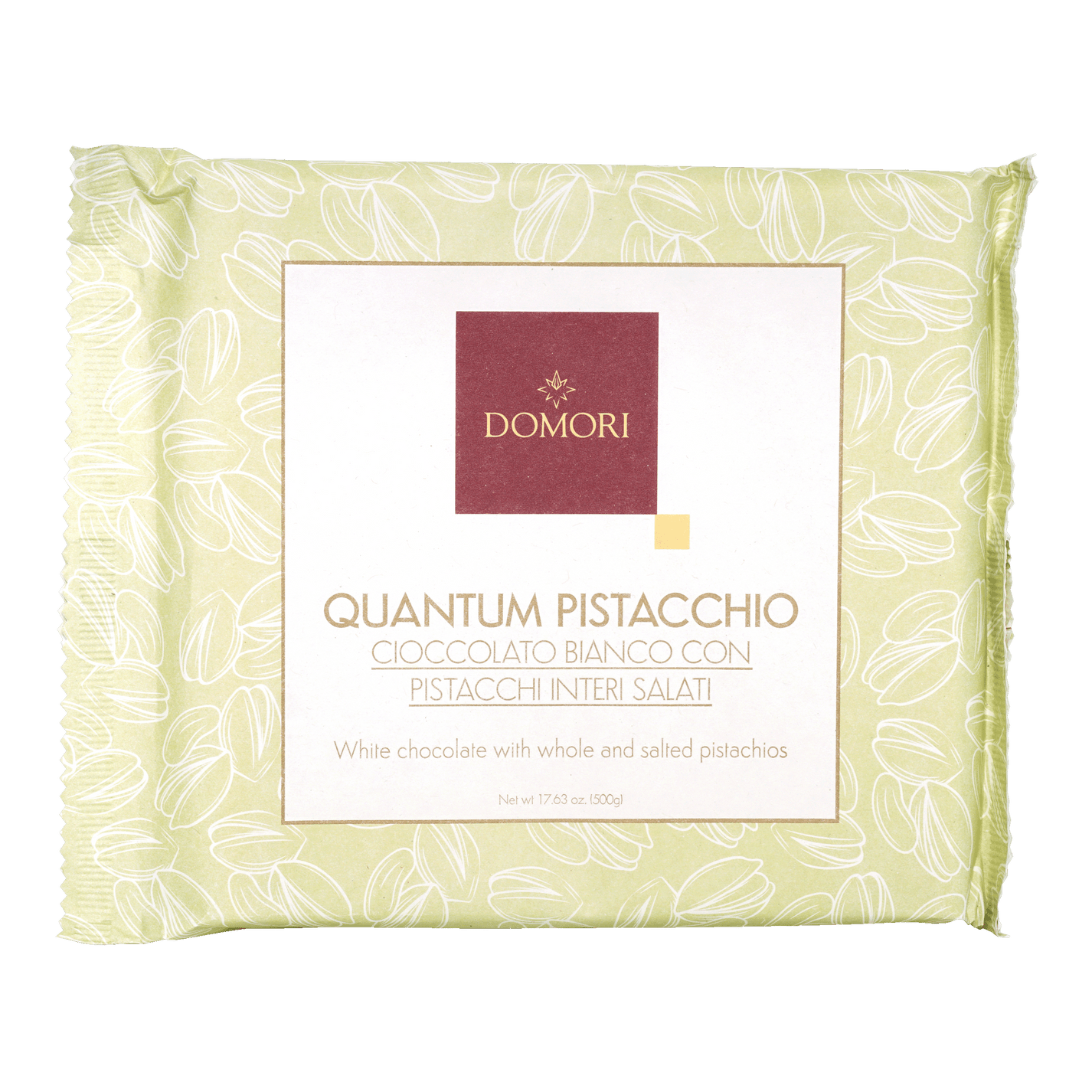 Domori Quantum White Chocolate Slab w/ Whole Salted Pistachios – Bar ...