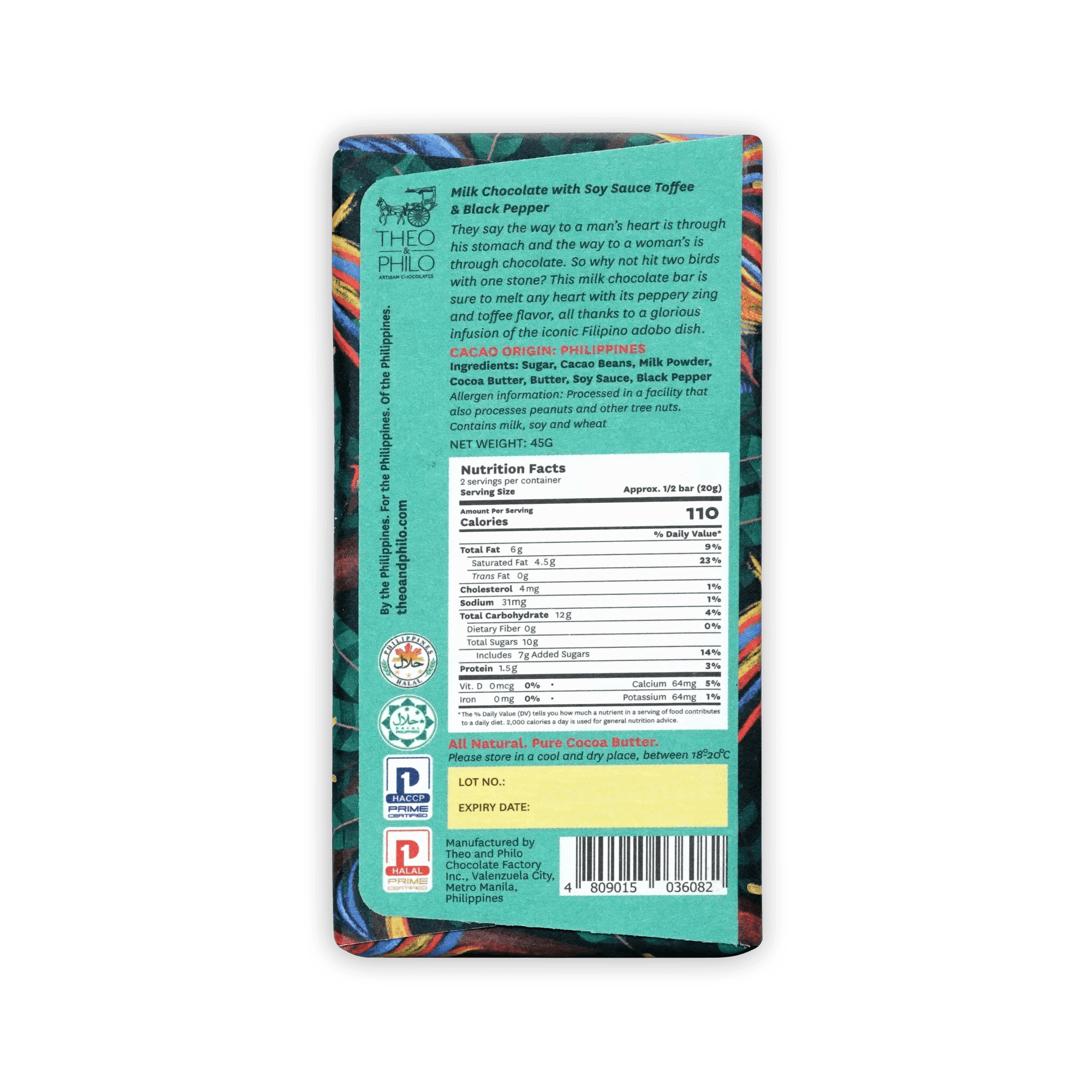 Theo & Philo Milk Chocolate Adobo Bar with Soy Sauce – Bar & Cocoa