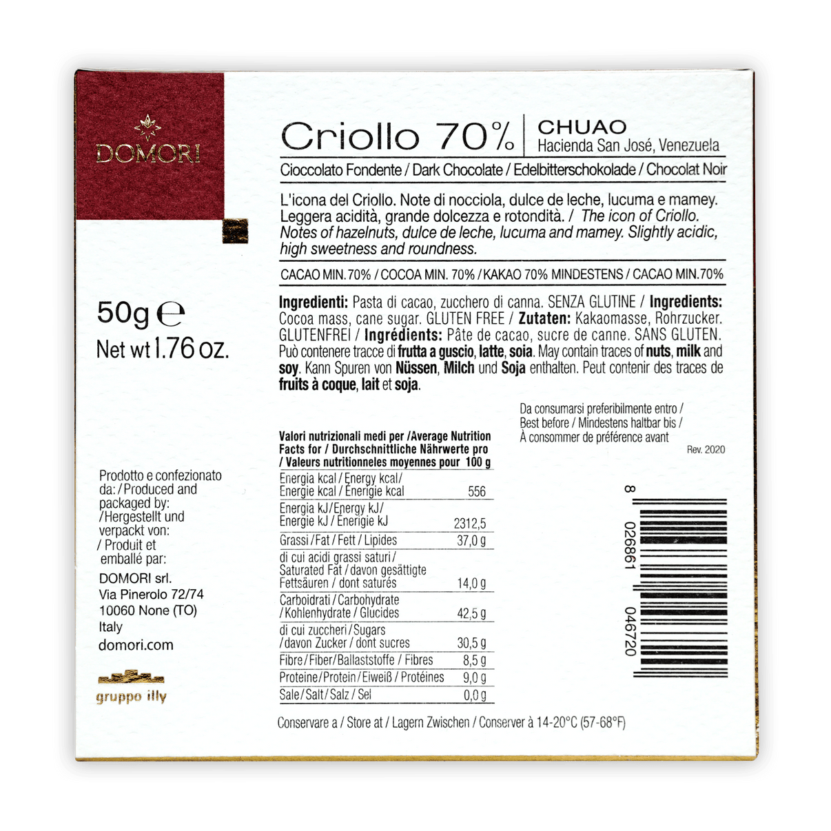 Domori Chuao Criollo 70% Dark Chocolate Bar – Bar & Cocoa