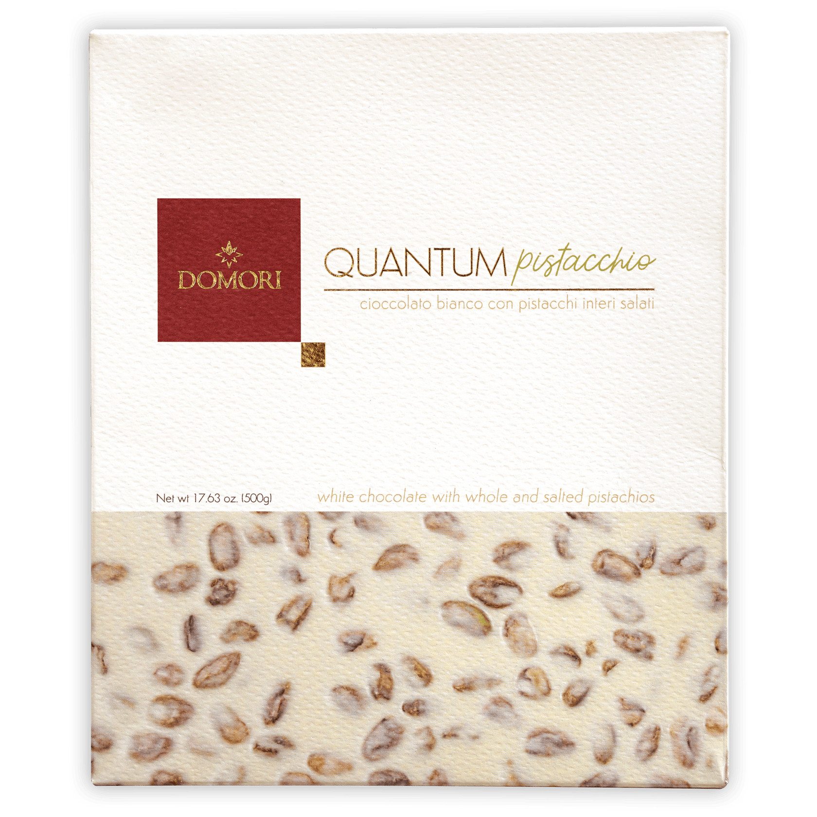 Domori Quantum White Chocolate Slab w/ Whole Salted Pistachios – Bar ...