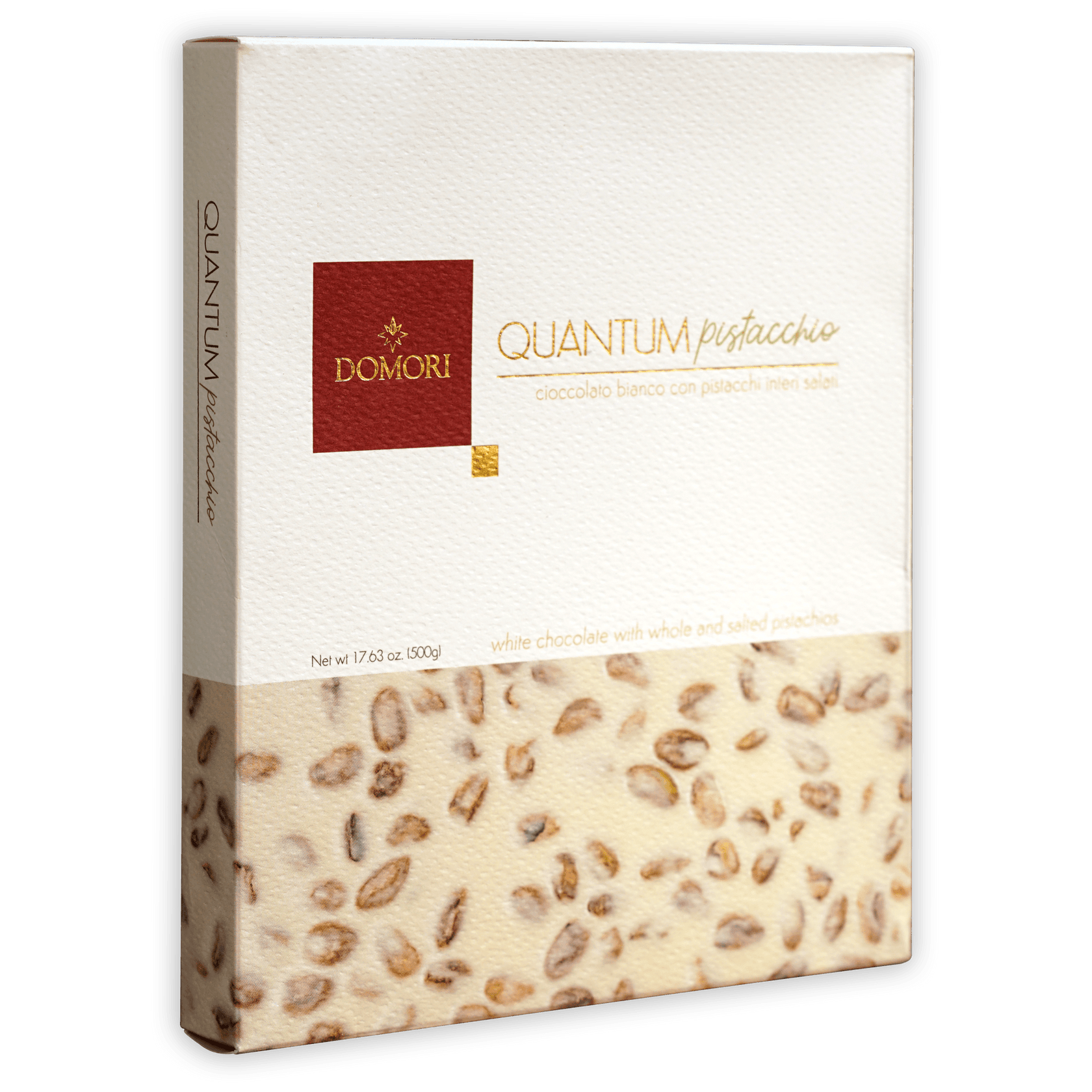 Domori Quantum White Chocolate Slab w/ Whole Salted Pistachios – Bar ...