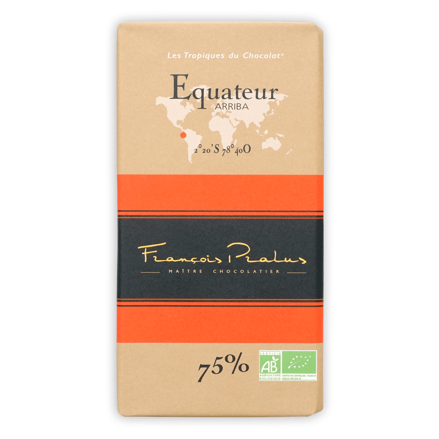 Pralus Ecuador Chocolate Bar 75% – Bar & Cocoa