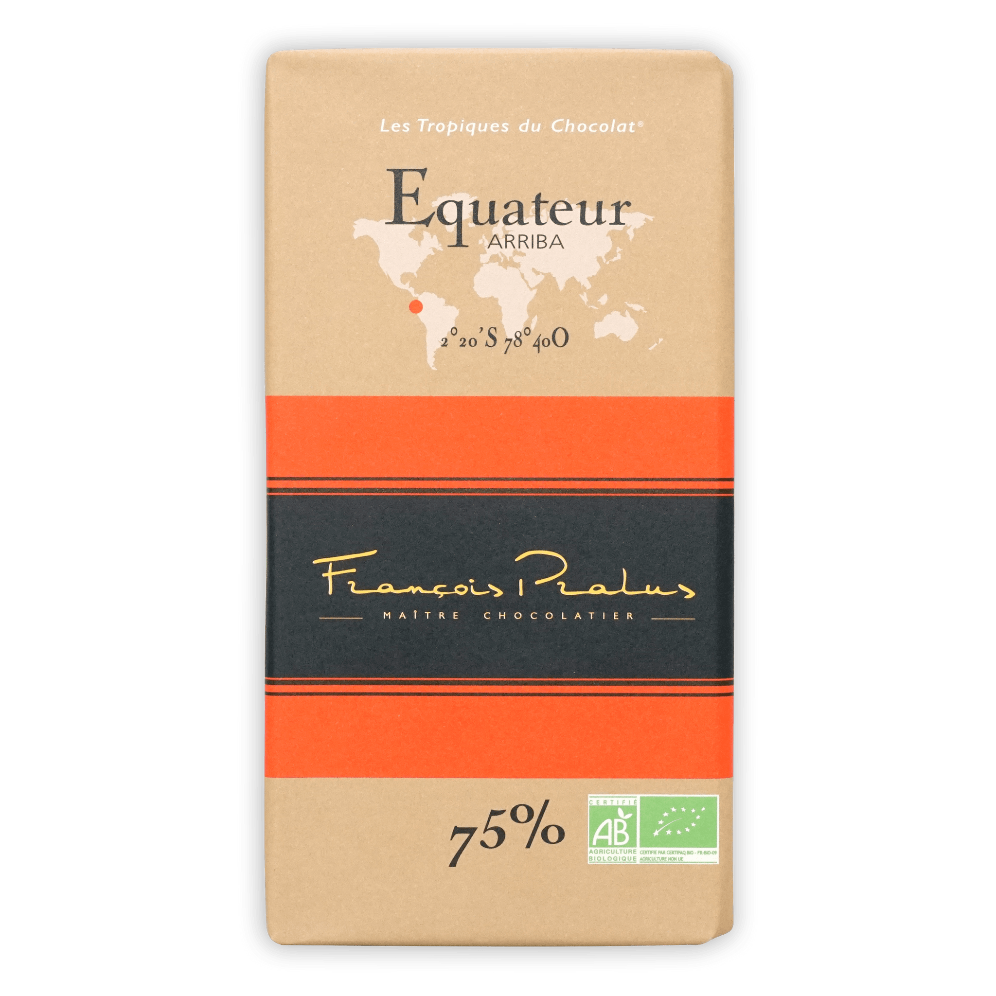 Pralus Ecuador Chocolate Bar 75% – Bar & Cocoa